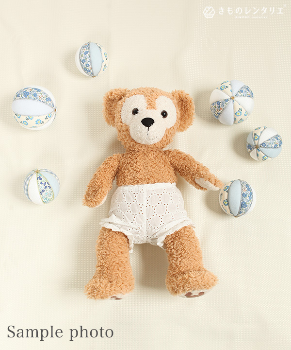 【当店オリジナル】鞠 青 小 1個 撮影小物レンタル NZ0016 ※単品レンタル不可※｜きものレンタリエ